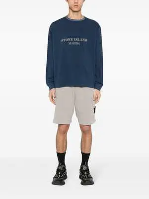 Stone Island Logo-print Cotton Sweatshirt