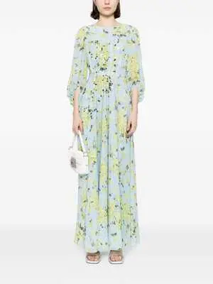 Sachin & Babi Bianca Chiffon Gown - Blue