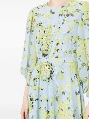 Sachin & Babi Bianca Chiffon Gown - Blue