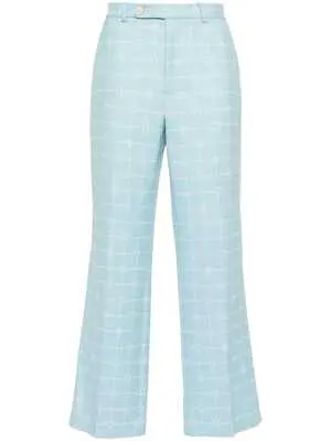 Casablanca Logo Windowpane Straight Trousers