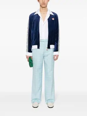 Casablanca Logo Windowpane Straight Trousers