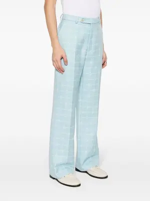 Casablanca Logo Windowpane Straight Trousers