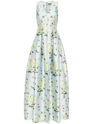 Sachin & Babi Brooke Floral-print Gown - Blue