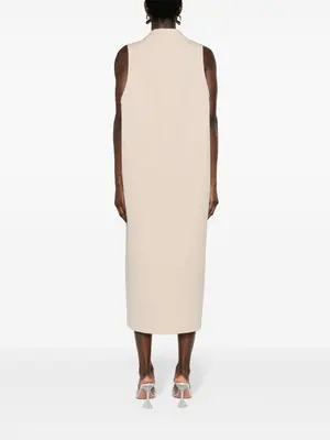 COURREGES Logo-patch Midi Dress