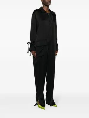 Victoria Beckham Spread-collar Crepe Jumpsuit