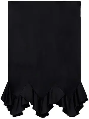 Stella McCartney Ruffled Satin Midi Skirt - Black