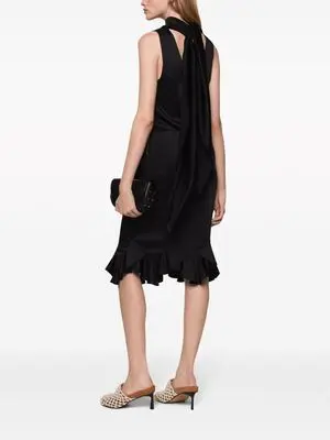 Stella McCartney Ruffled Satin Midi Skirt - Black