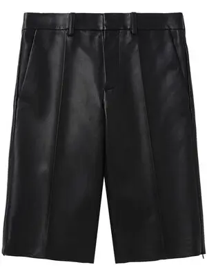 Helmut Lang Leather Knee-length Shorts