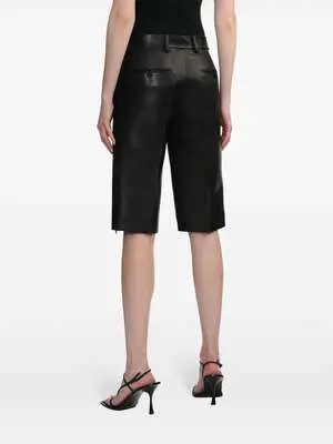 Helmut Lang Leather Knee-length Shorts