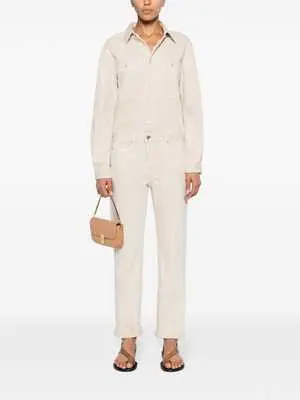 Isabel Marant Étoile Imane Long-sleeve Denim Jumpsuit - Neutrals
