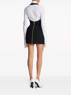 Balmain Rose-button Tulip Skirt