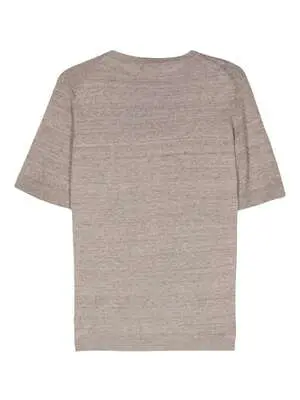 DELL'OGLIO Crew-neck Speckle-knit T-shirt