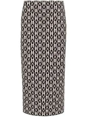 Mackage Geometric-pattern Knit Pencil Skirt