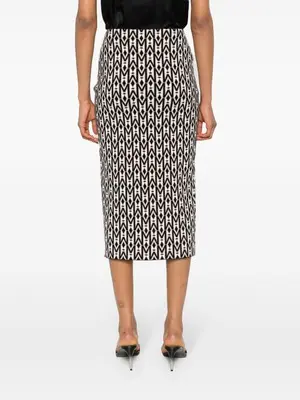 Mackage Geometric-pattern Knit Pencil Skirt