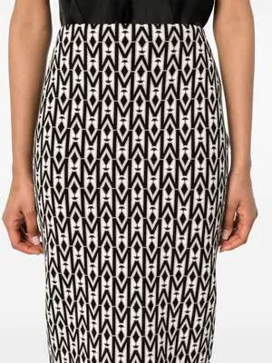 Mackage Geometric-pattern Knit Pencil Skirt