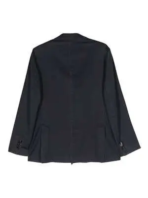 DELL'OGLIO Double-breasted Wool Blazer - Blue