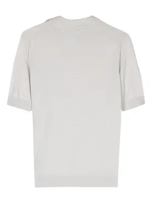 DELL'OGLIO Split-neck Cotton Polo Shirt - Grey