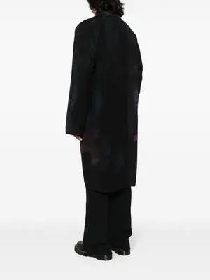 Yohji Yamamoto Single-breasted Graphic Print Coat