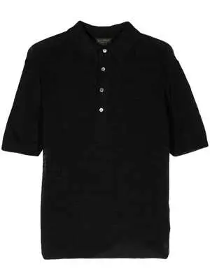 DELL'OGLIO Open-knit Polo Shirt