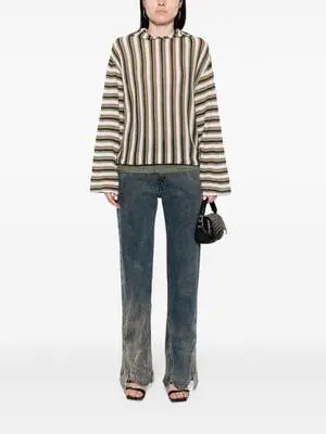VITELLI Striped Linen-blend Hoodie