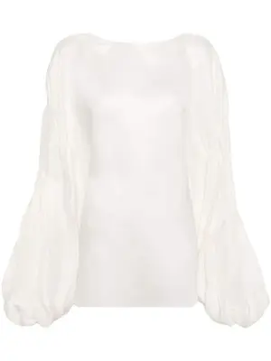 Khaite The Quico Silk Blouse - White