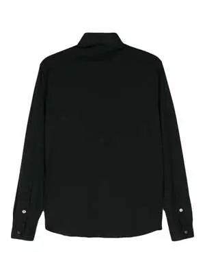 DELL'OGLIO Button-up Cotton Shirt - Black