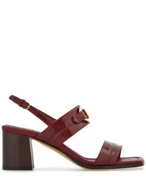 FERRAGAMO 55mm Gancini-buckle Leather Sandals