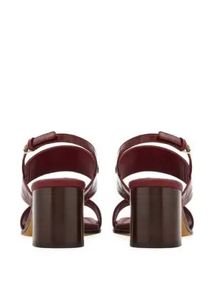 FERRAGAMO 55mm Gancini-buckle Leather Sandals