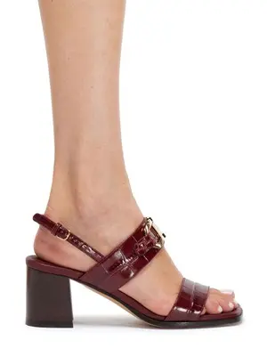 FERRAGAMO 55mm Gancini-buckle Leather Sandals