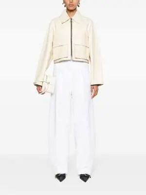 Jacquemus Ovalo Pleated Palazzo Pants