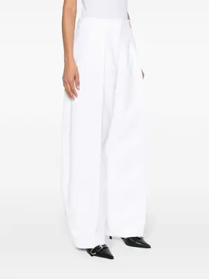 Jacquemus Ovalo Pleated Palazzo Pants