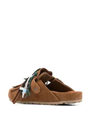 SCAROSSO Geo Suede Sandals