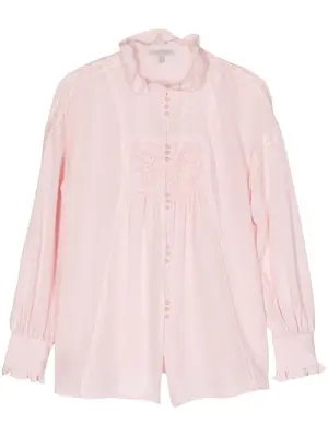 Shiatzy Chen Sheer-lace Silk Blouse