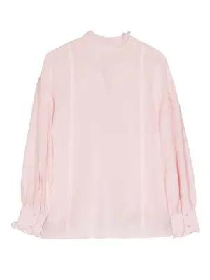 Shiatzy Chen Sheer-lace Silk Blouse