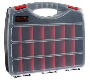 STALWART Portable Storage Case Secure Locks & 23 Compartmen - One-color