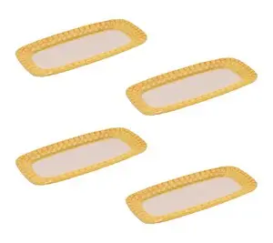 TEMP-TATIONS Nostalgic Corn Cob Set Of Corn Plates - One-color