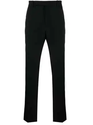 Saint Laurent Pressed-crease Straight-leg Trousers - Black