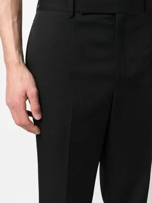Saint Laurent Pressed-crease Straight-leg Trousers - Black