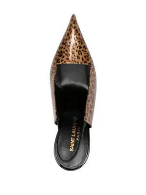 Saint Laurent Raven 120mm Leopard-print Pumps