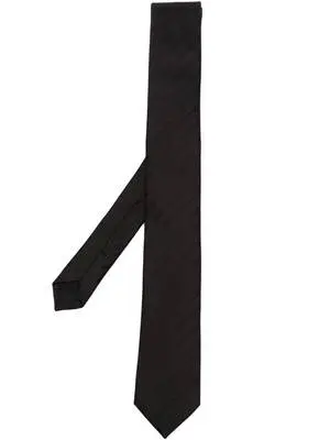 Saint Laurent Jacquard Pointed Tie