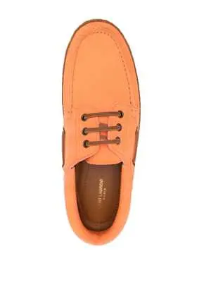 Saint Laurent Ashe Leather Boat Shoes