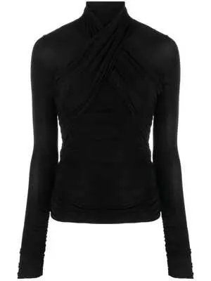 Saint Laurent Semi-sheer Roll-neck T-shirt