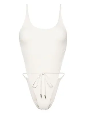 Saint Laurent Tied Open-side Swimsuit - Neutrals