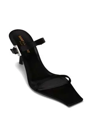 Saint Laurent Hope 75mm Buckle Sandals - Black
