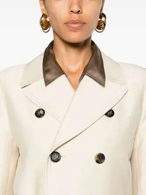 Saint Laurent Belted Double-breasted Coat