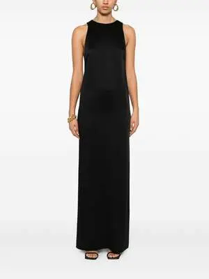 Saint Laurent Knot-detail Maxi Dress - Black