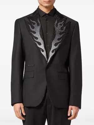 Philipp Plein Flame Single-breasted Blazer