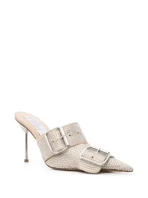 Giuseppe Di Morabito 100mm Crystal-embellished Mules - Neutrals