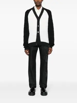 Balmain Colour-block Bouclé Cardigan