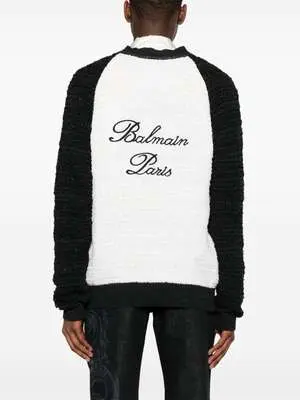 Balmain Colour-block Bouclé Cardigan